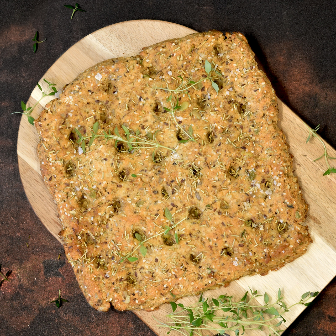 Focaccia with bread mix - Sukrin